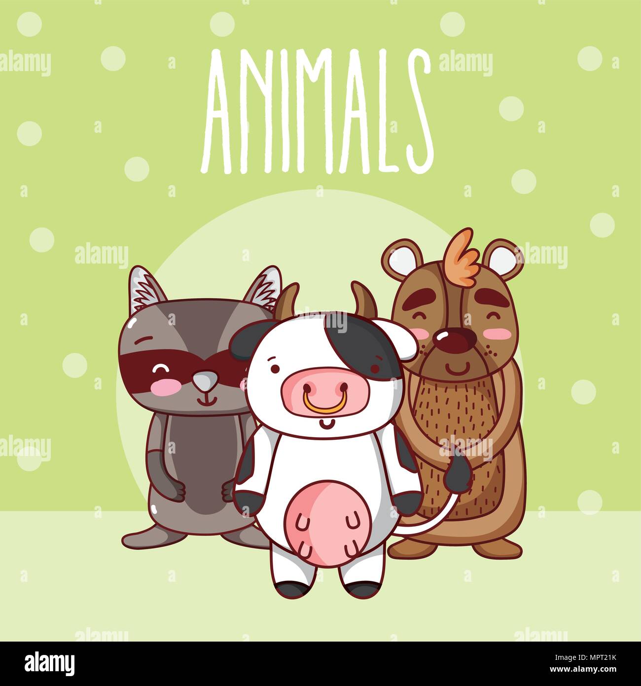 Cute animals friends cartoon Stock Vector Image & Art - Alamy