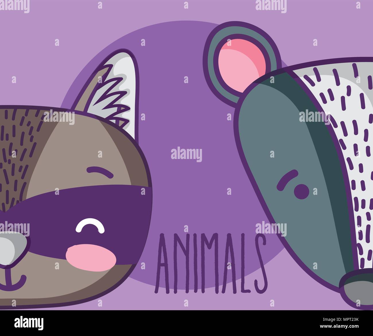 Cute animals friends cartoon Stock Vector Image & Art - Alamy