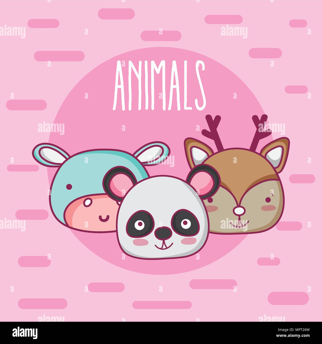 Cute animals friends cartoon Stock Vector Image & Art - Alamy