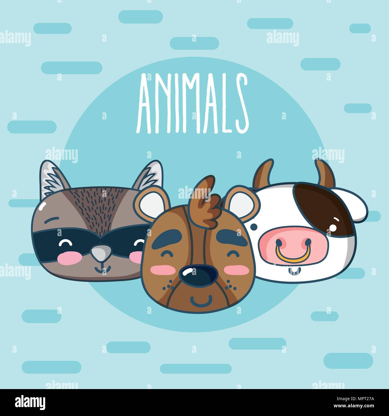Cute animals friends cartoon Stock Vector Image & Art - Alamy