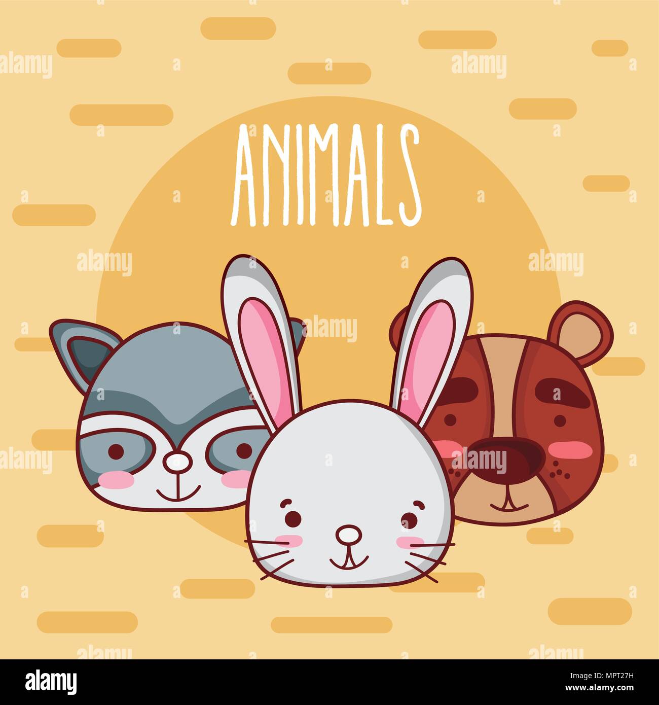 Cute animals friends cartoon Stock Vector Image & Art - Alamy