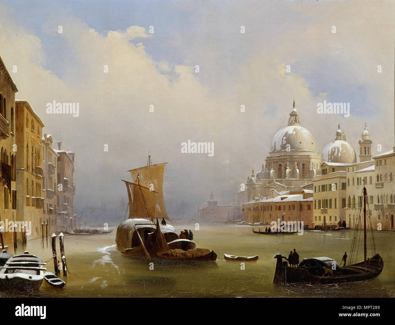 Snow in Venice, 1841 Stock Photo - Alamy
