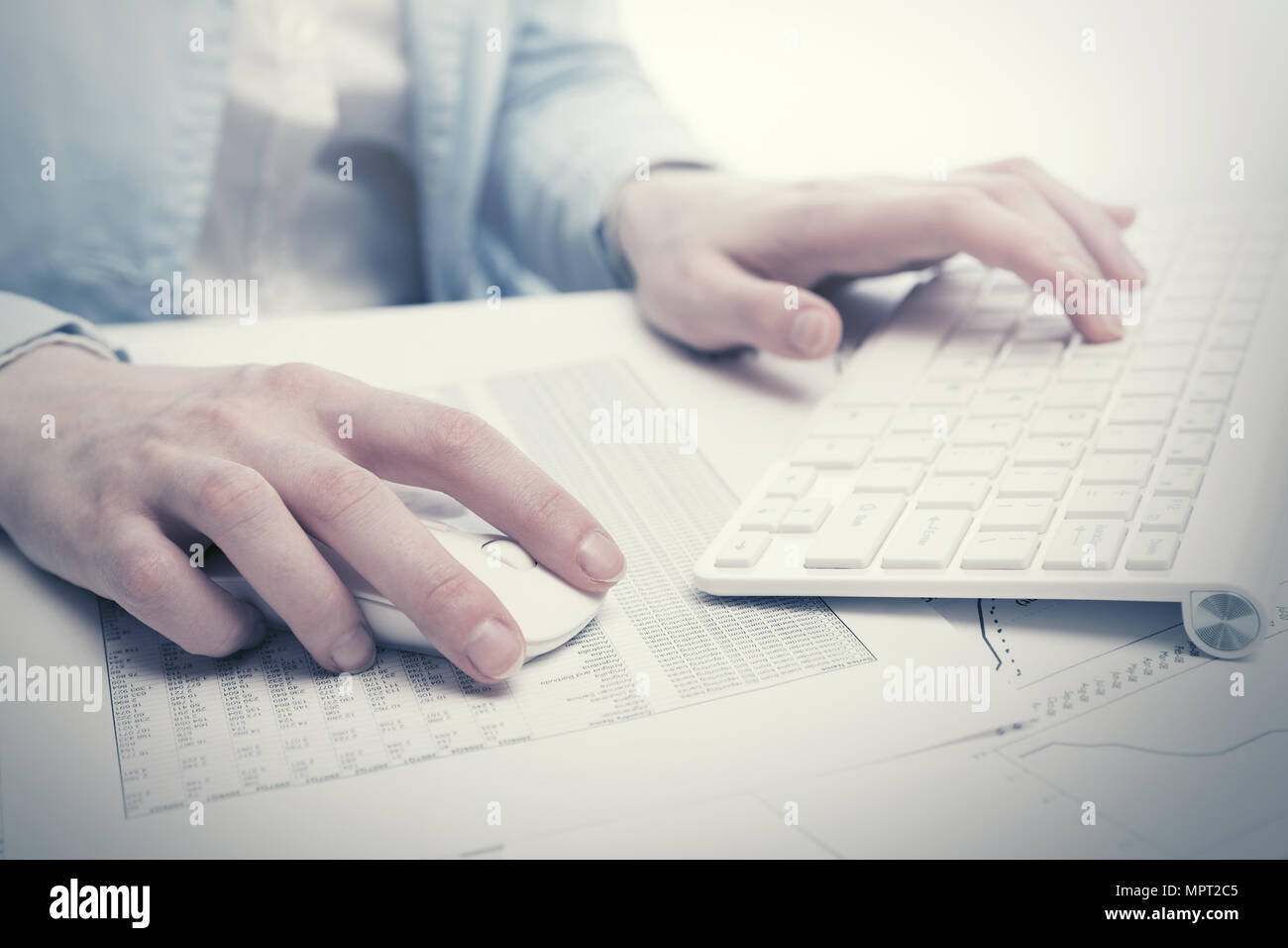 Person using desktop computer hi-res stock photography and images - Alamy