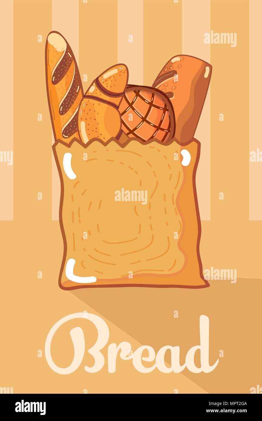 Loaf of bread bag Stock Vector Images - Alamy