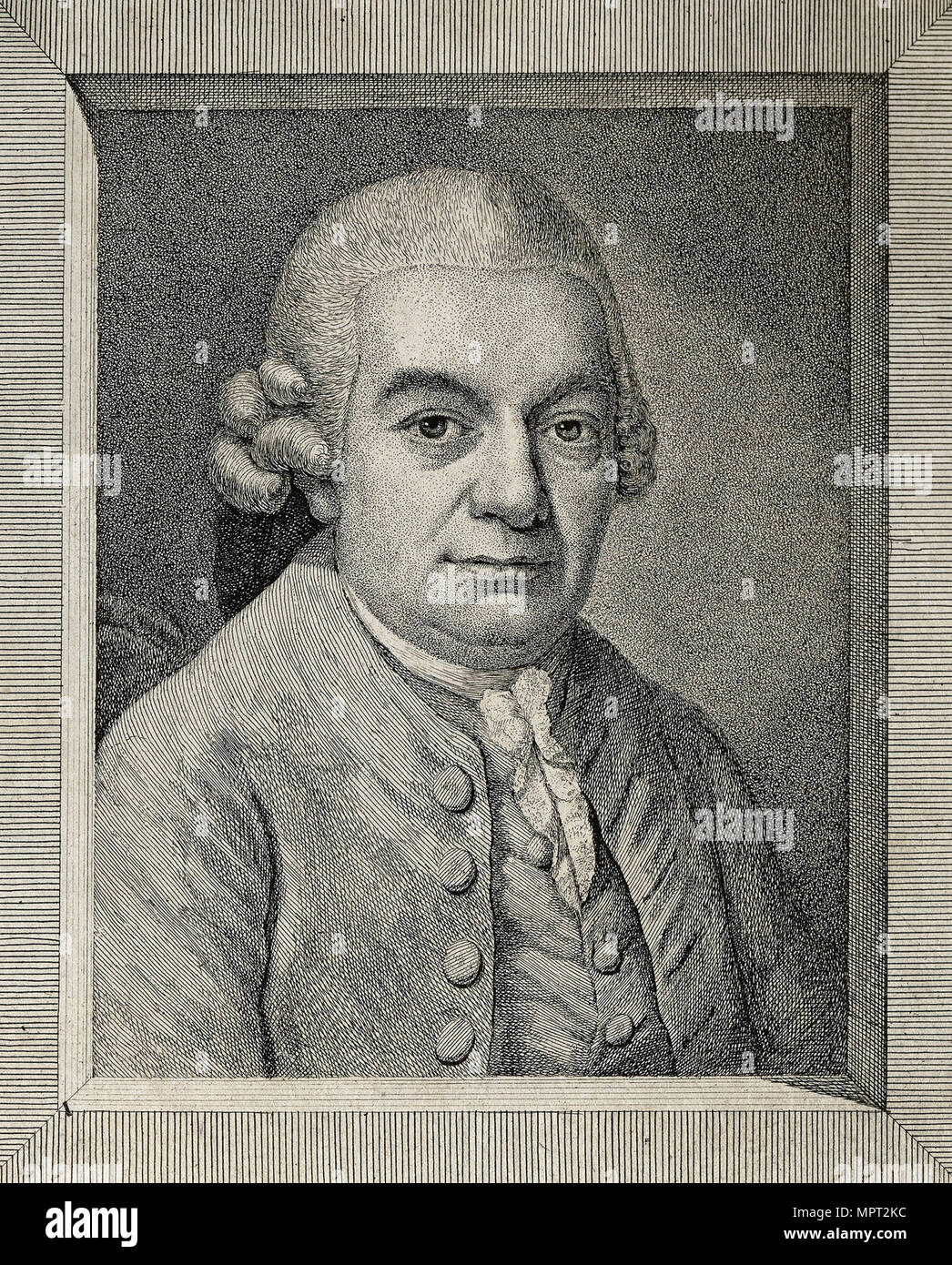 Portrait of Carl Philipp Emanuel Bach (1714-1788), 18th century Stock ...