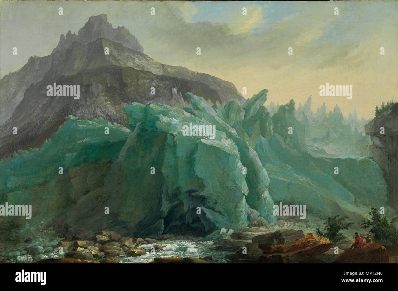 Lower Grindelwald Glacier, with the Lütschine River and Mettenberg ...