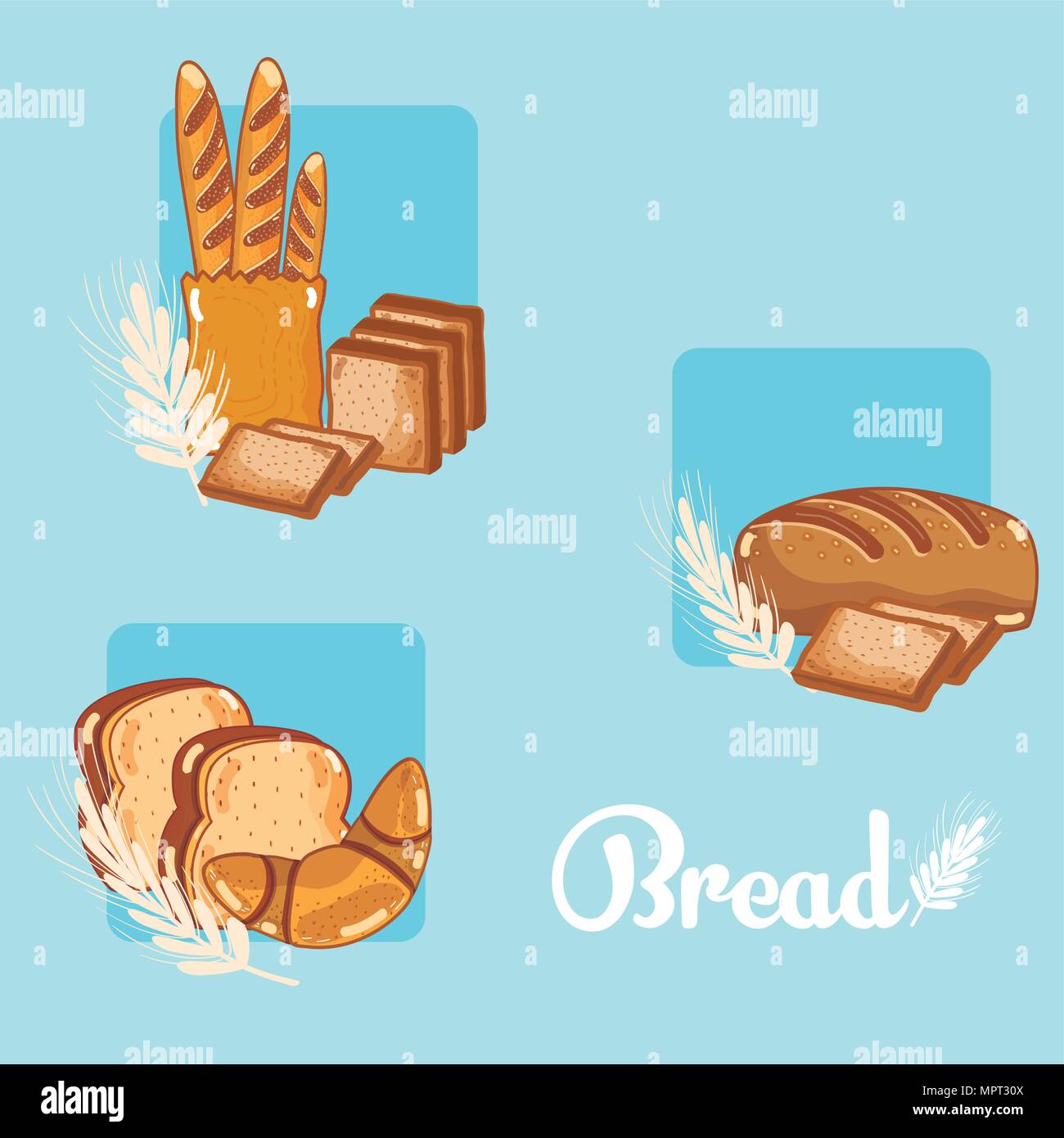 set of bread icons Stock Vector Image & Art - Alamy