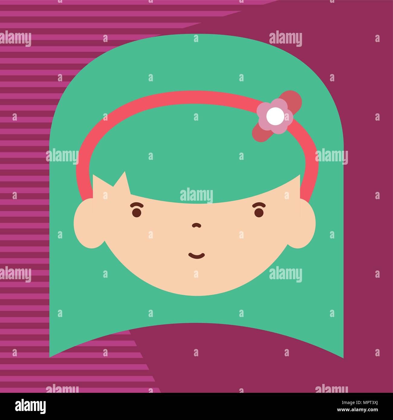 Cute girl avatar Stock Vector Image & Art - Alamy