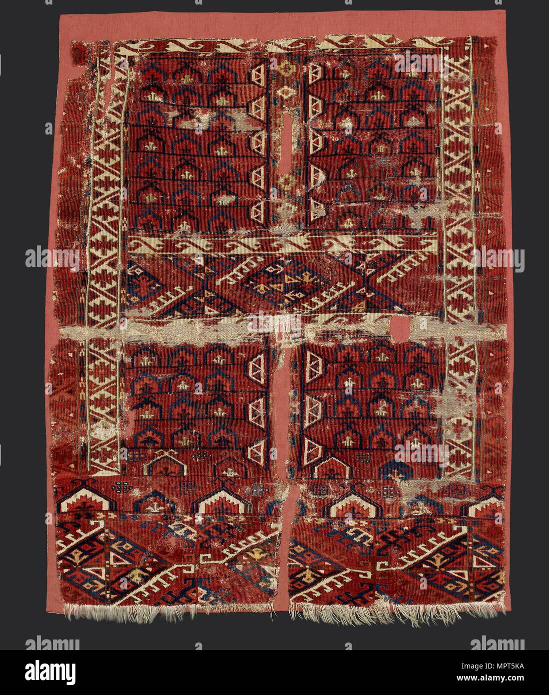 Turkmen Ersari carpet, 18th century, (1701-1800). Artist: Unknown Stock ...