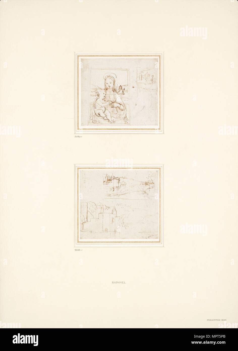 Two separate Sketches of Landscapes, 1500-1504. Artist: Raphael Stock ...