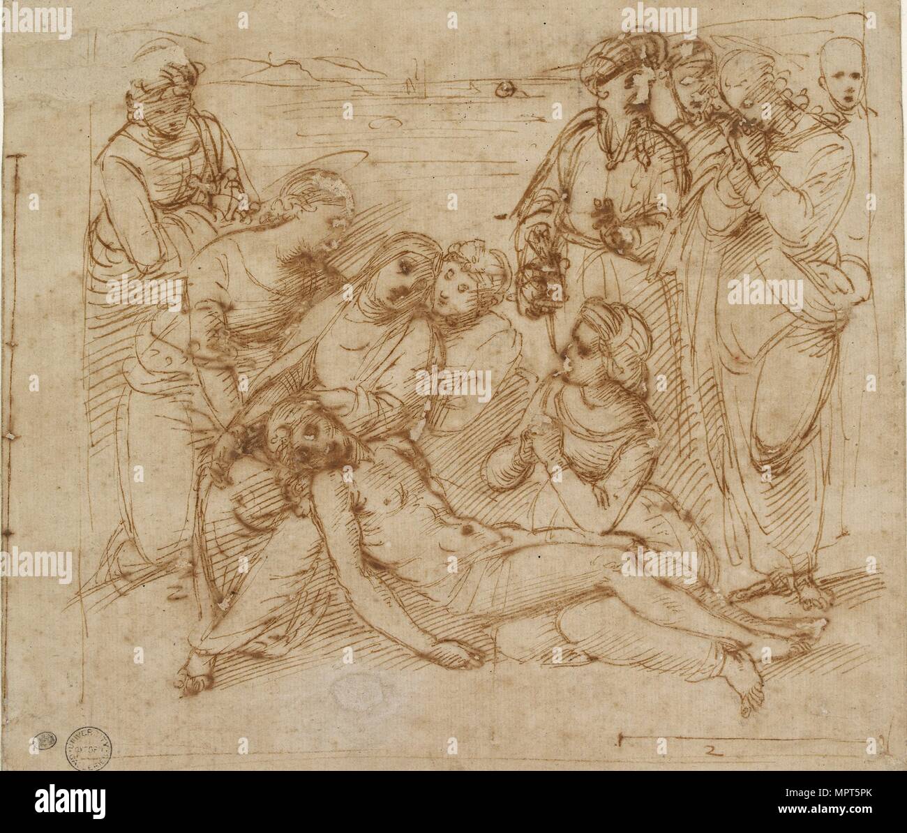 The Lamentation (study for the Entombment of Christ), early 16th ...