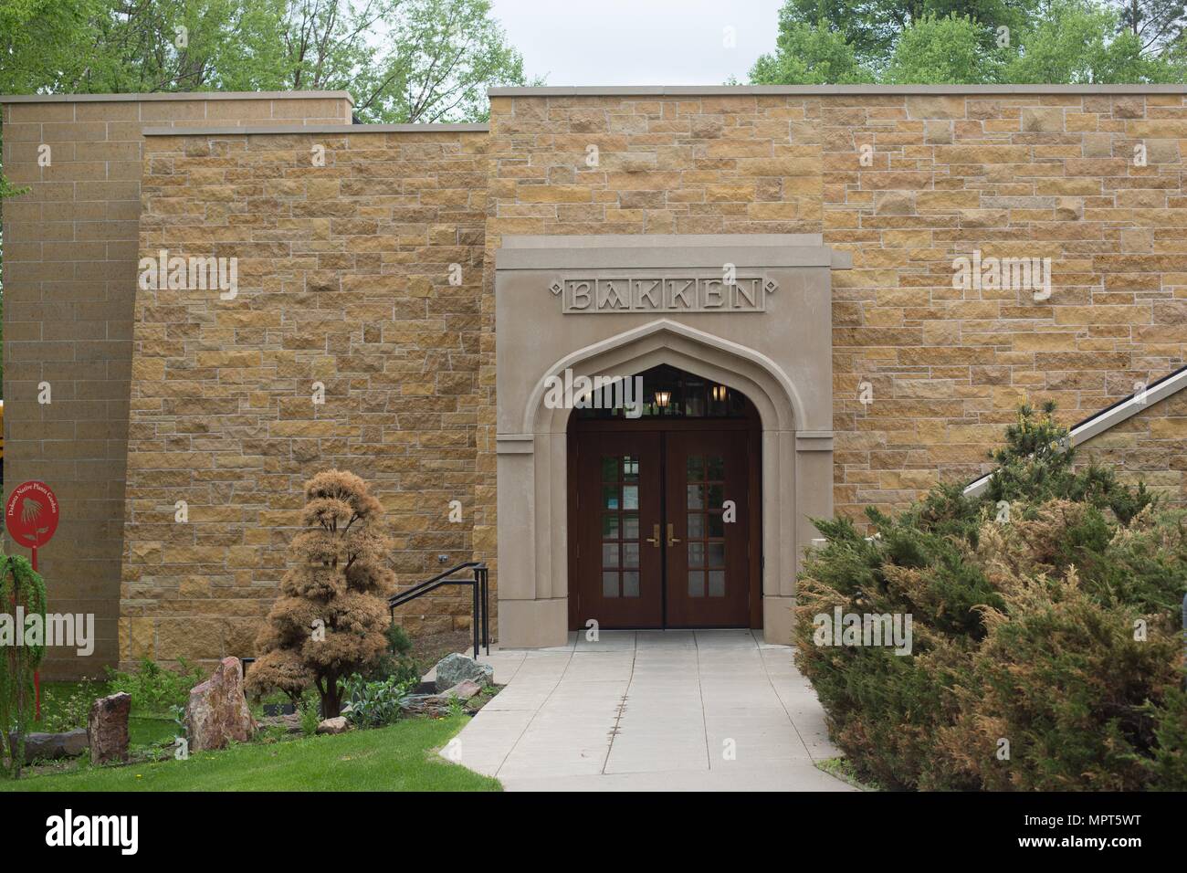 The entrance to the Bakken Museum in Minneapolis, Minnesota, USA Stock ...
