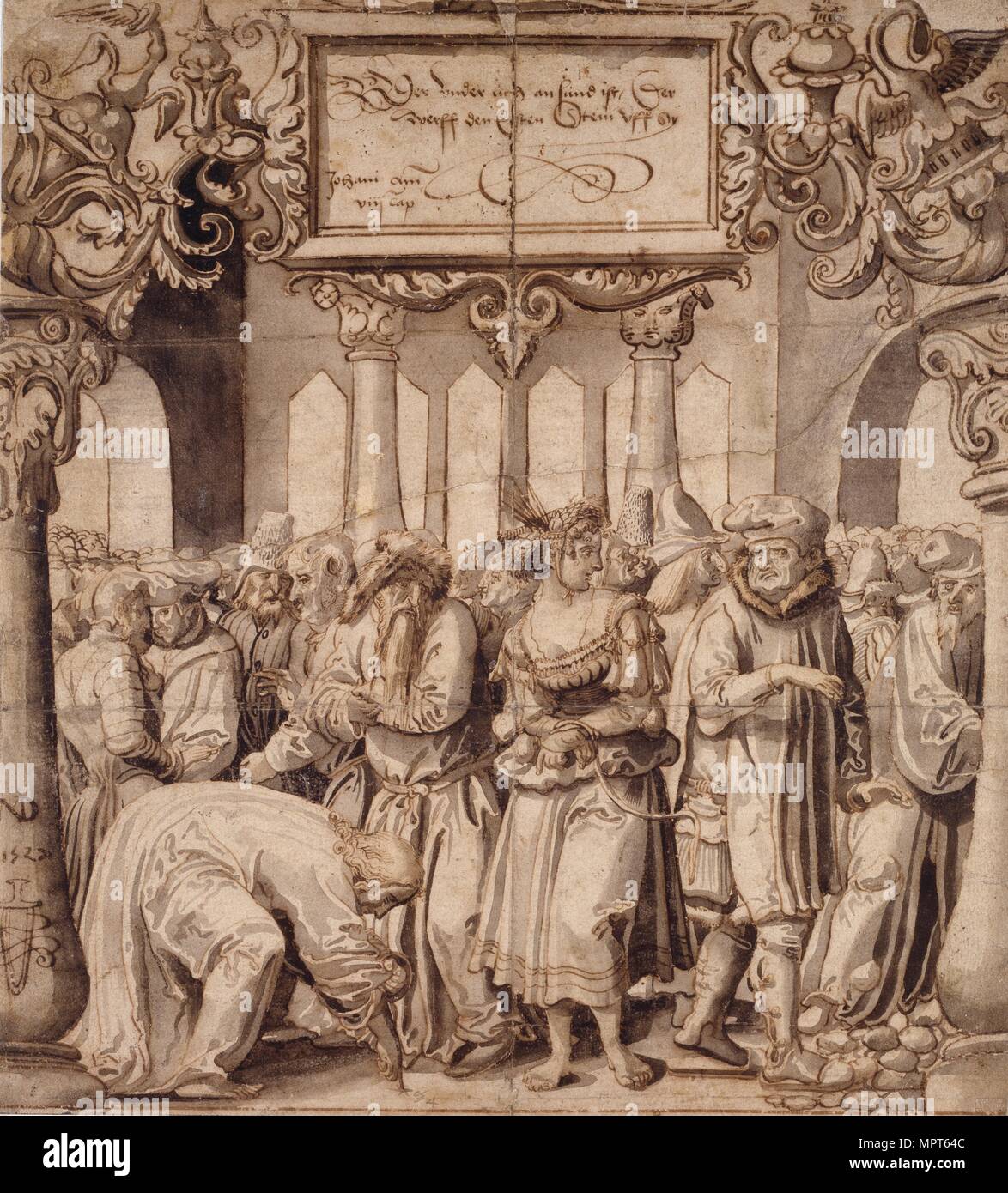 The Woman taken in Adultery, early 16th century. Artist: Nicolas Manuel ...