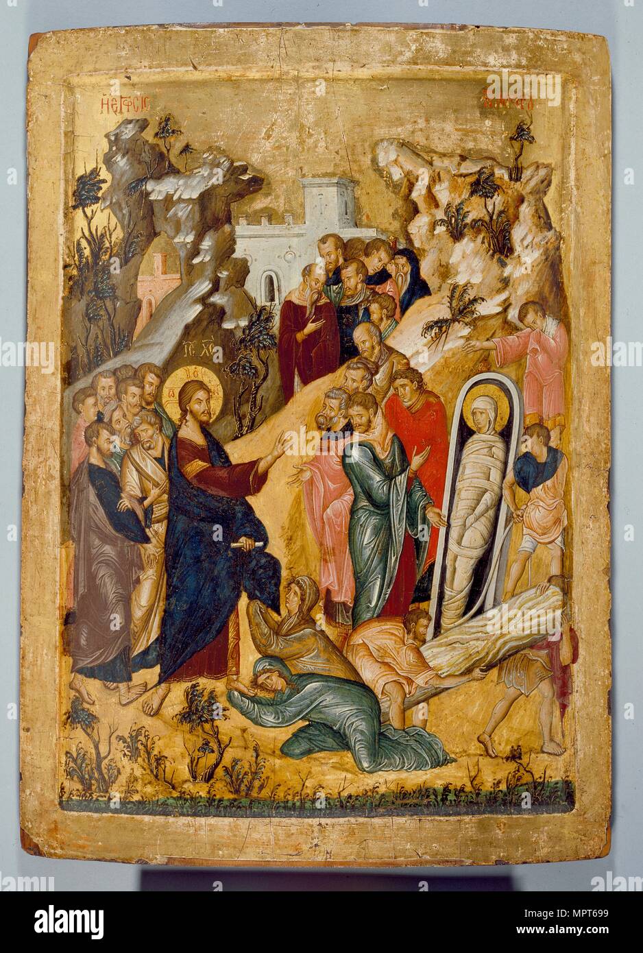 Icon of The Raising of Lazarus, 14th-15th century. Artist: Unknown ...