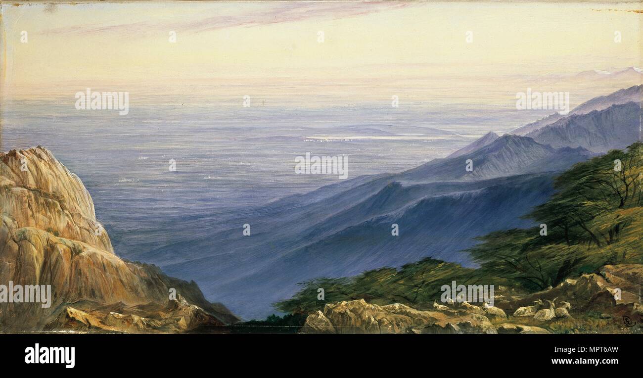 The Plains of Lombardy from Monte Generoso, 1880. Artist: Edward Lear ...