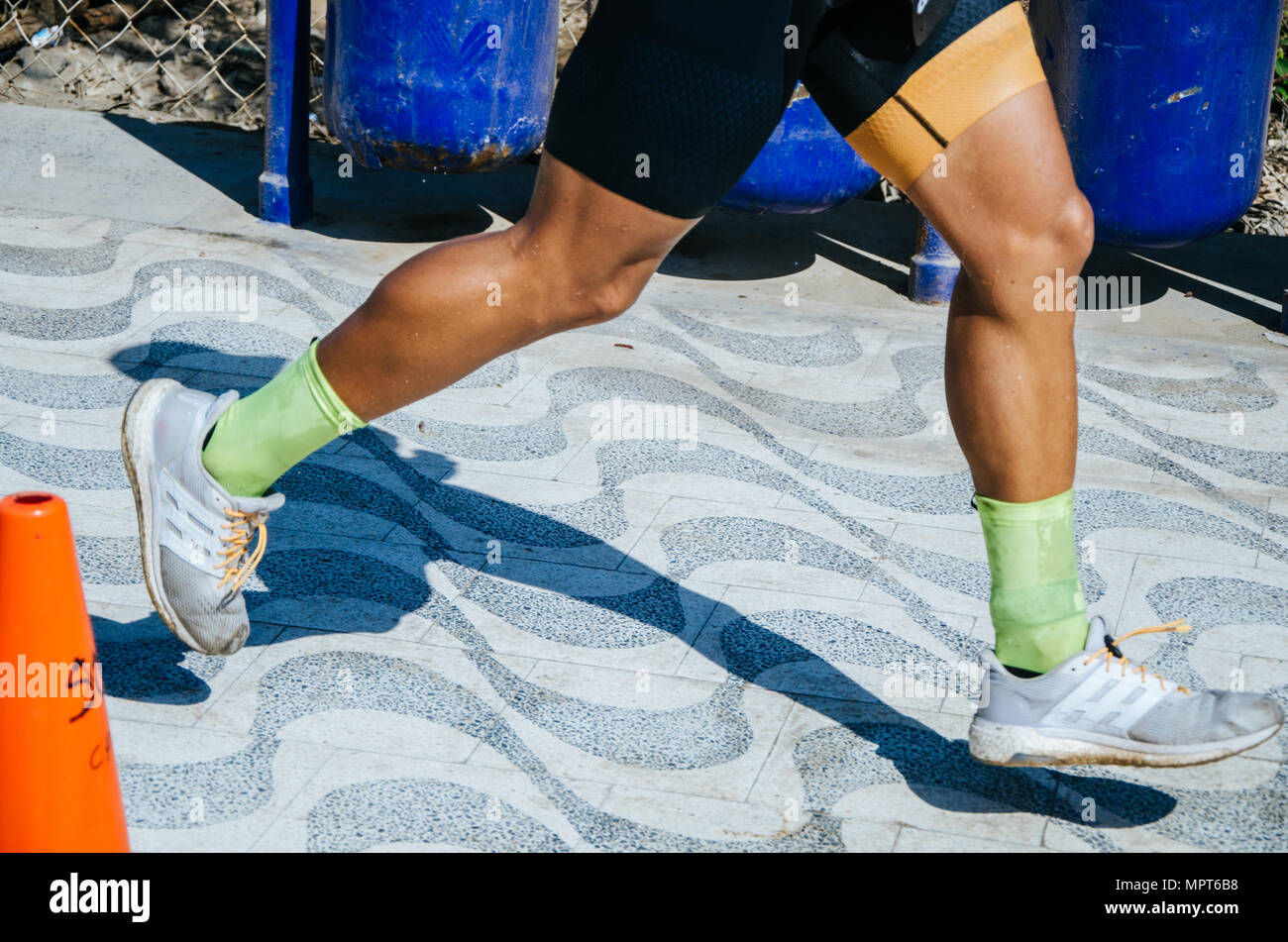 Runner feet running on road hi-res stock photography and images - Alamy