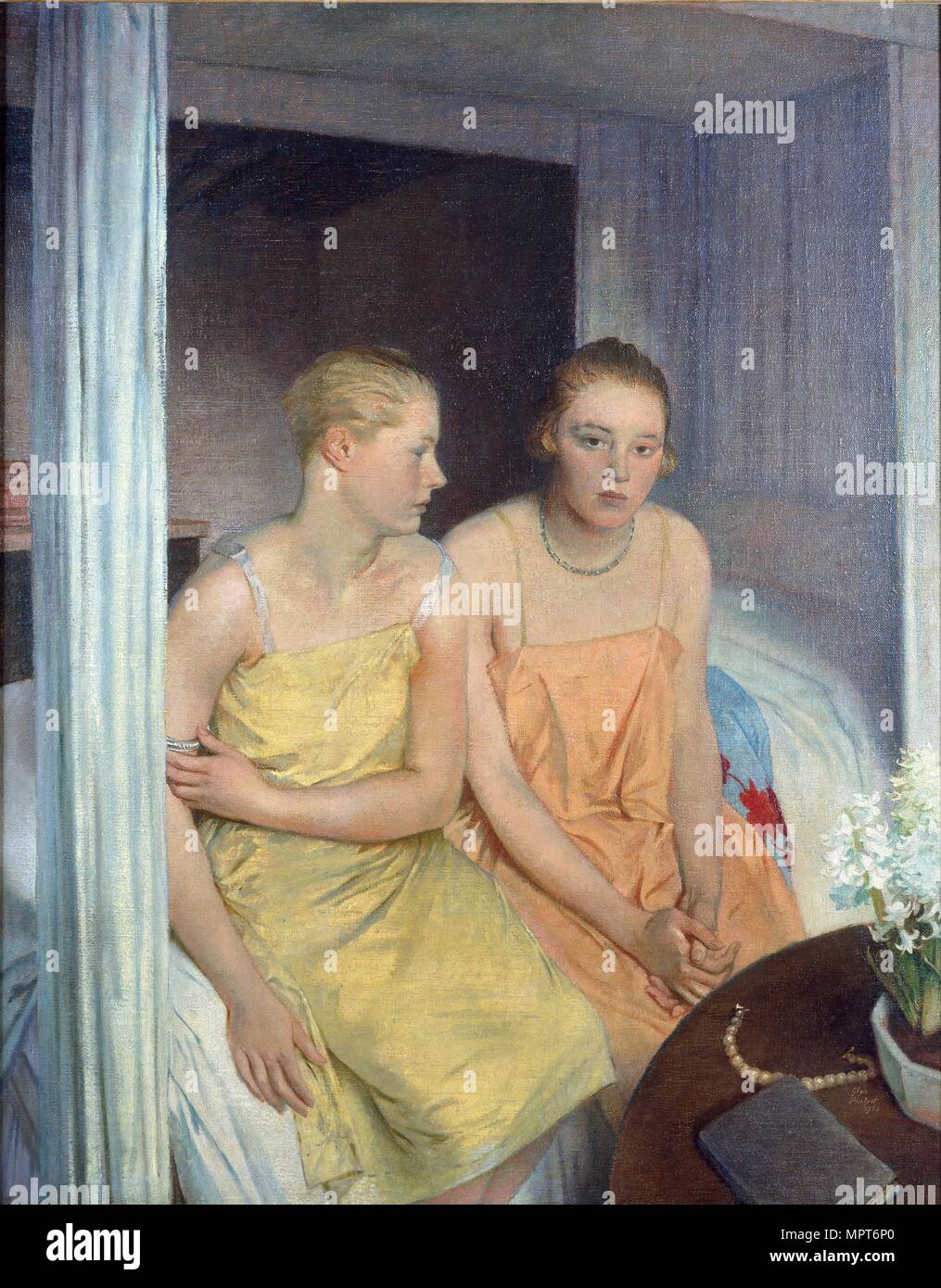 Gabrielle and Rosemary, 1828. Artist: Glyn Warren Philpot Stock Photo ...