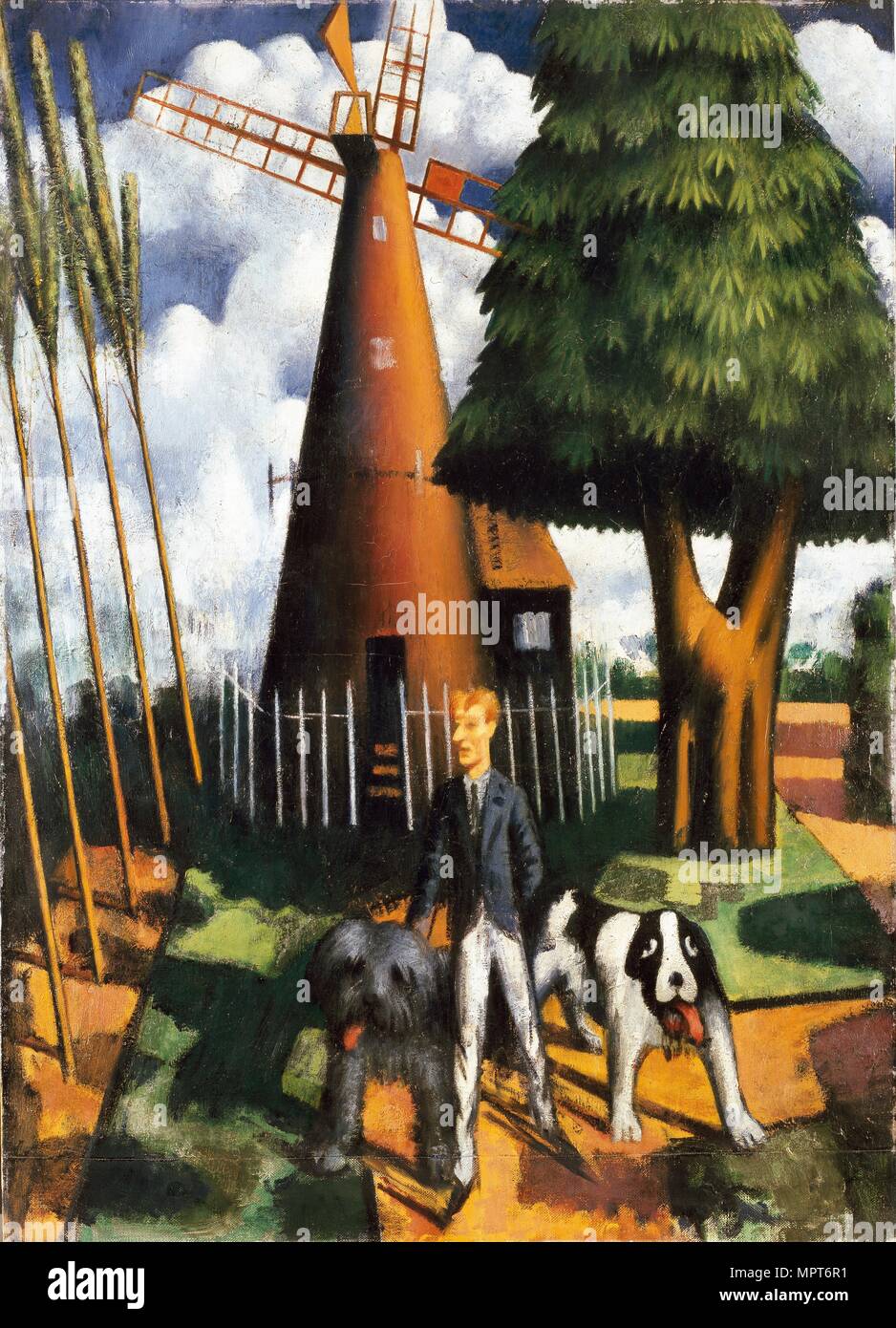 Gilbert Cannan and his Mill, 1916. Artist: Mark Gertler Stock Photo - Alamy