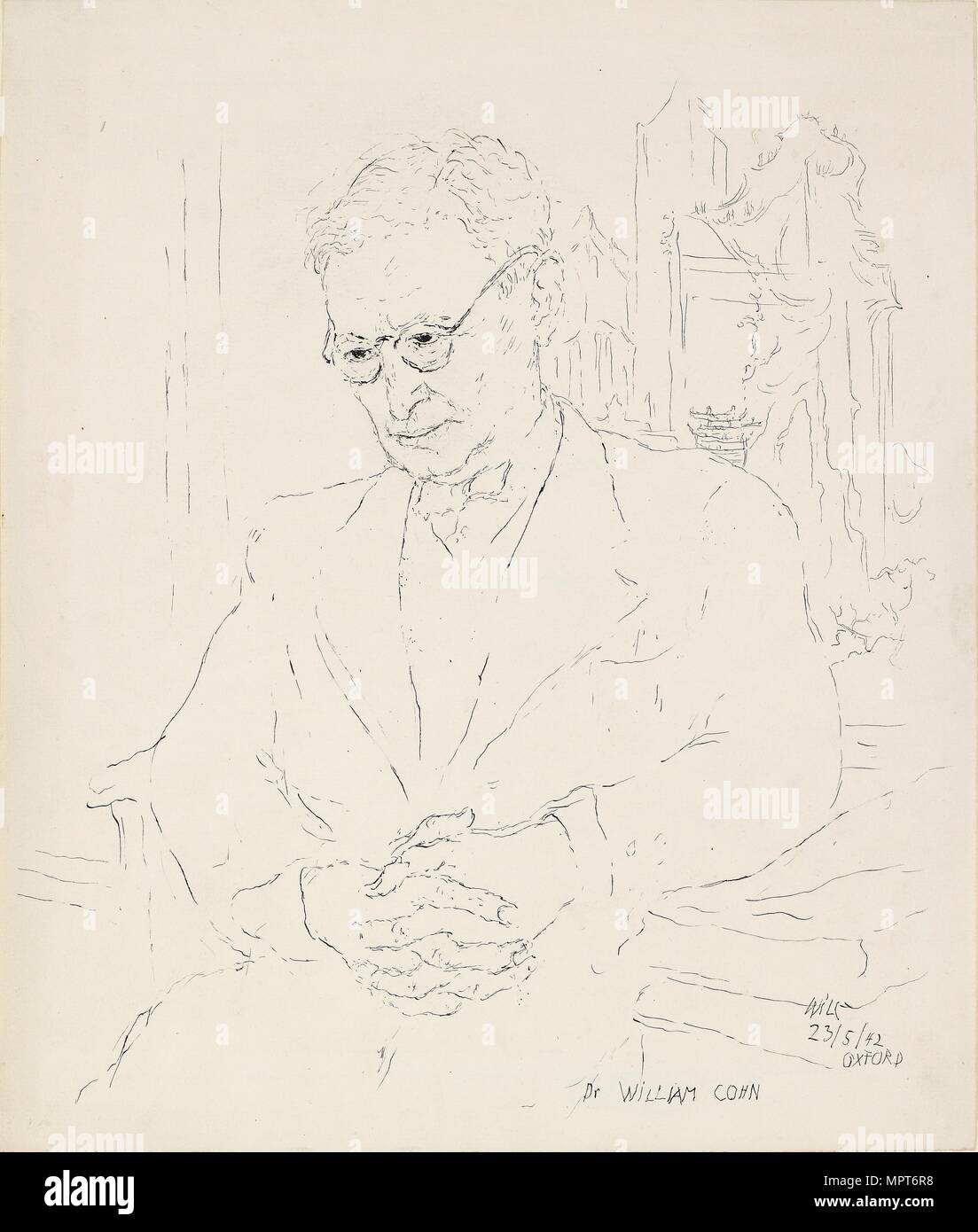 Dr William Cohn, 23 May 1942. Artist: Katerina Wilczynski Stock Photo ...