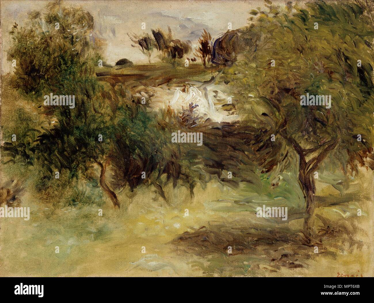 Landscape with Trees, late 19th century. Artist: Pierre-Auguste Renoir ...