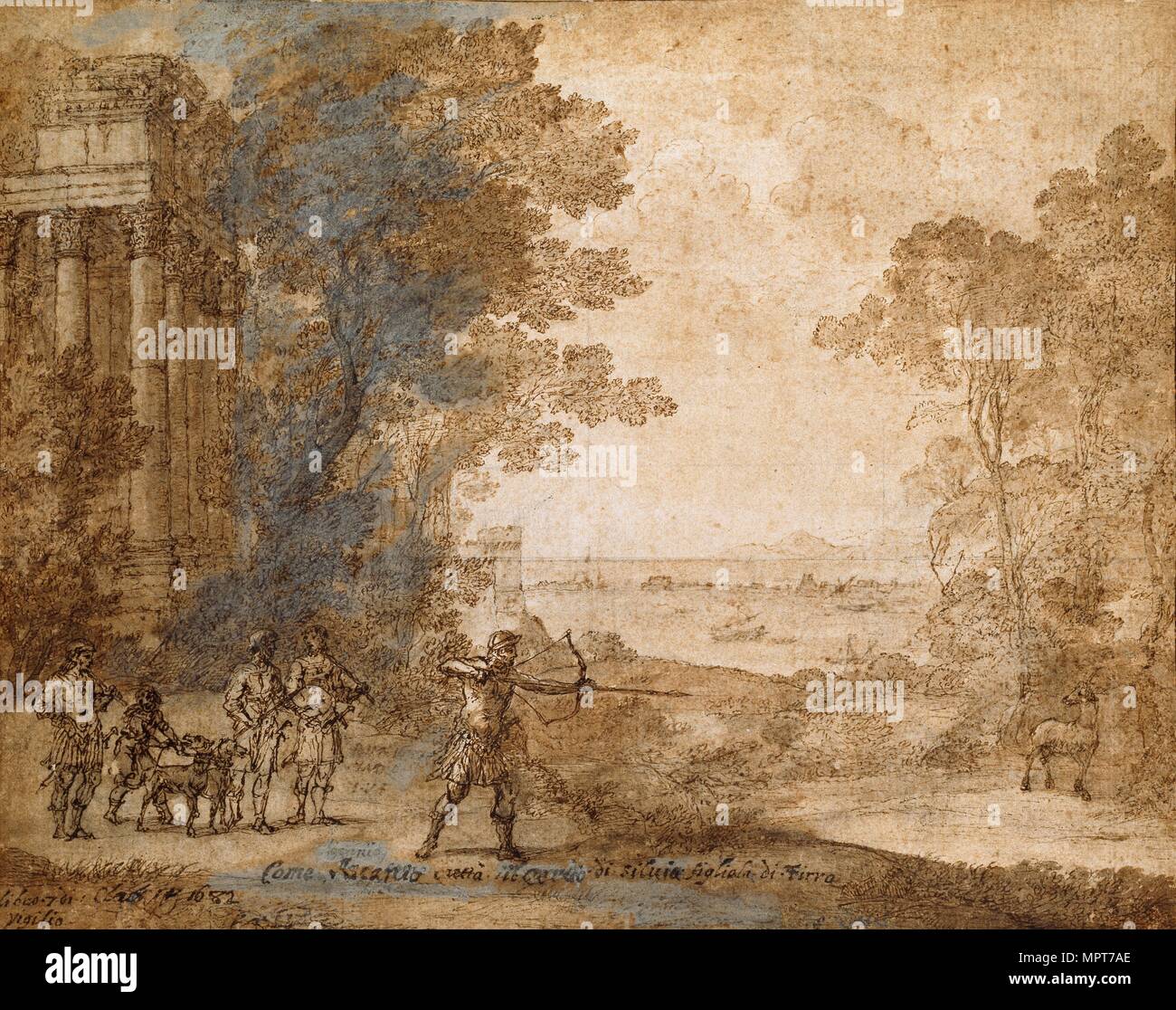Landscape with Ascanius Shooting the Stag of Sylvia, 1680-1682. Artist ...