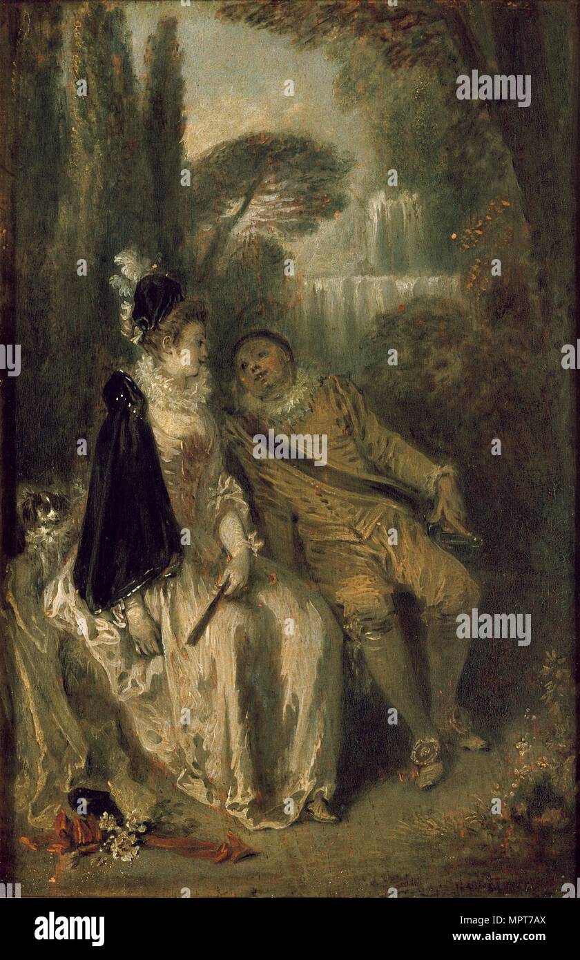 Le Repos Gracieux, c1713. Artist: Jean-Antoine Watteau Stock Photo - Alamy