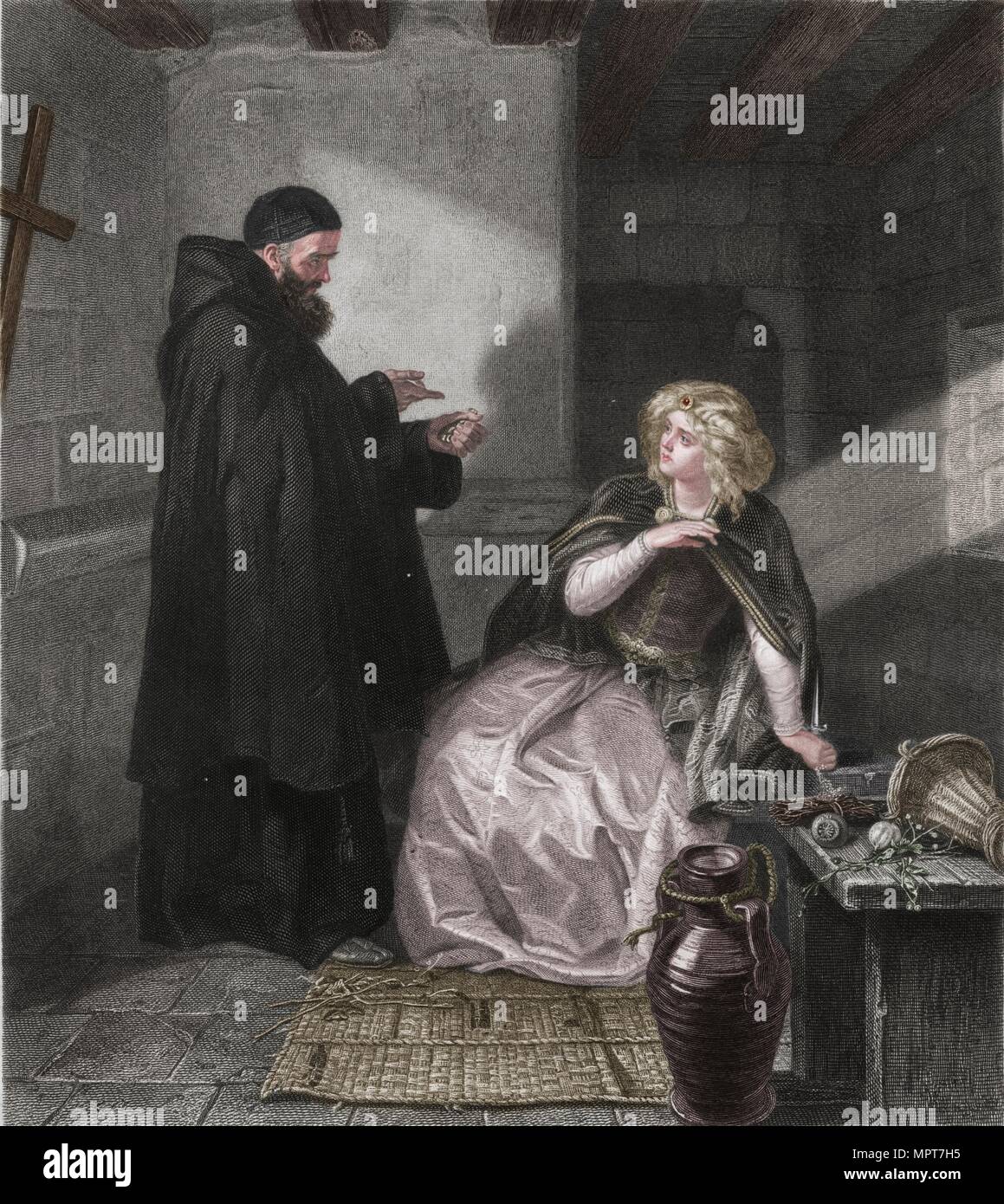 Juliet in the Cell of Friar Lawrence, 1867. Artist: Herbert Bourne ...