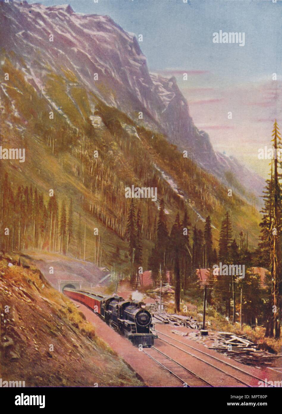 'Connaught Tunnel, in the Selkirk Mountains. Canadian Pacific Railway ...