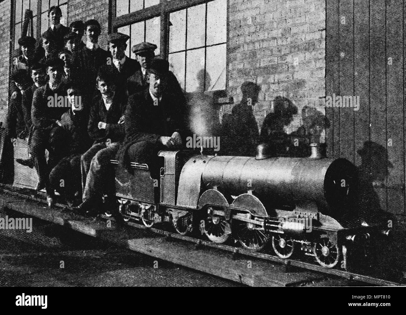 'Testing A Miniature Atlantic Engine at Northampton', 1926. Artist ...