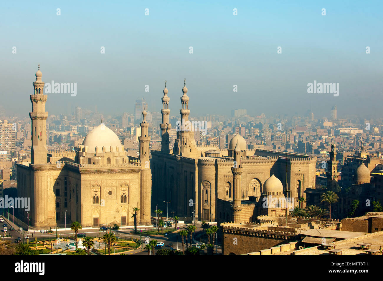 Aegypten, Kairo, Sultan Hassan Moschee, Er Rifai Moschee und ganz ...