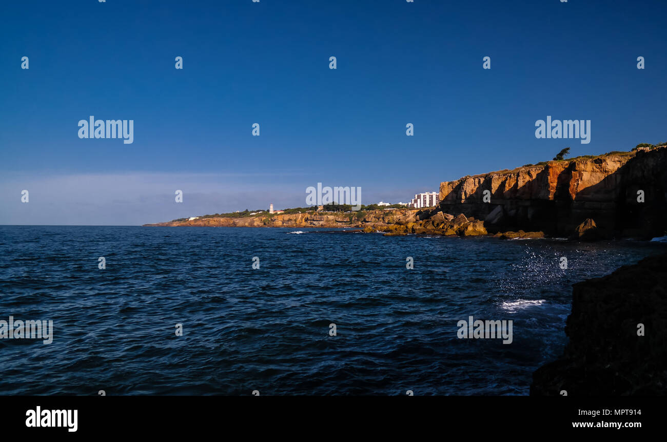 Boca do Inferno chasm aka Hell's Mouth in Cascais, Portugal Stock Photo ...