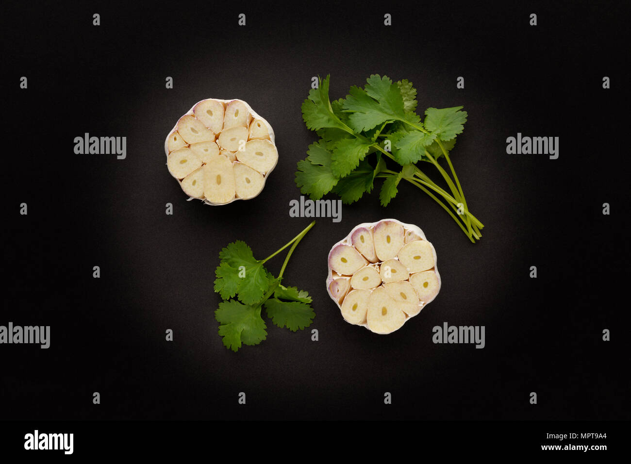 Garlic ingredient with coriander hi-res stock photography and images ...