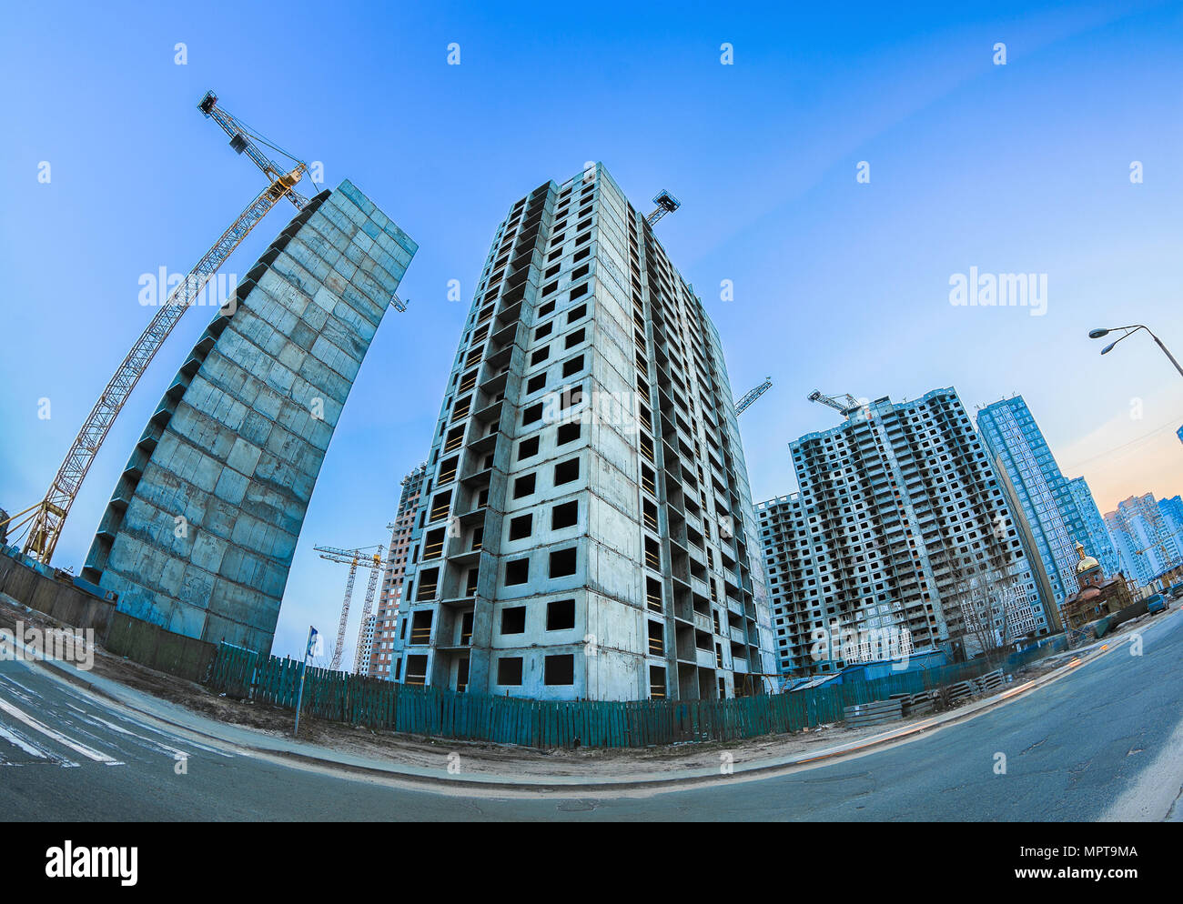 the construction of modern concrete prefabricated buildings and ...