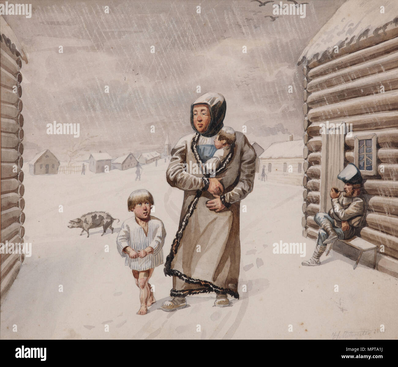 Street Scene in Moscow, 1834 Stock Photo - Alamy