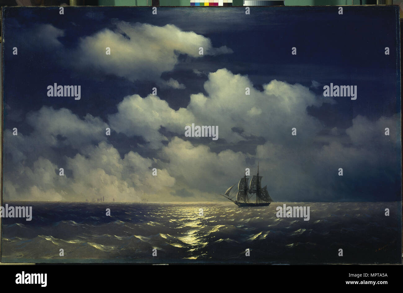 The brig Mercury encounter after defeating two Turkish ships of the ...