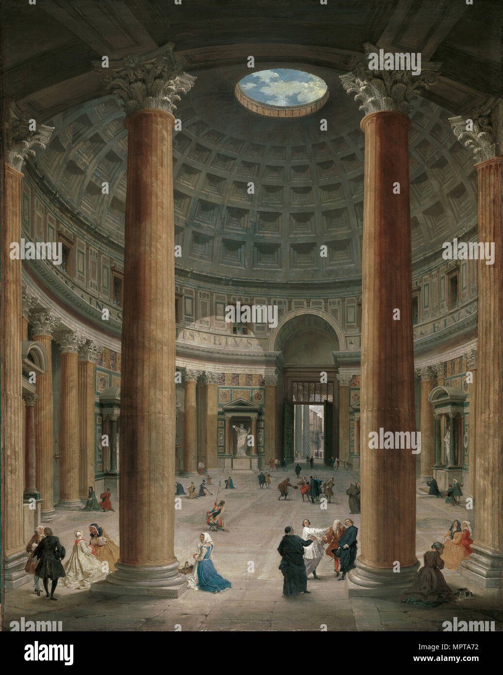 Interior of the Pantheon, Rome, 1735 Stock Photo - Alamy