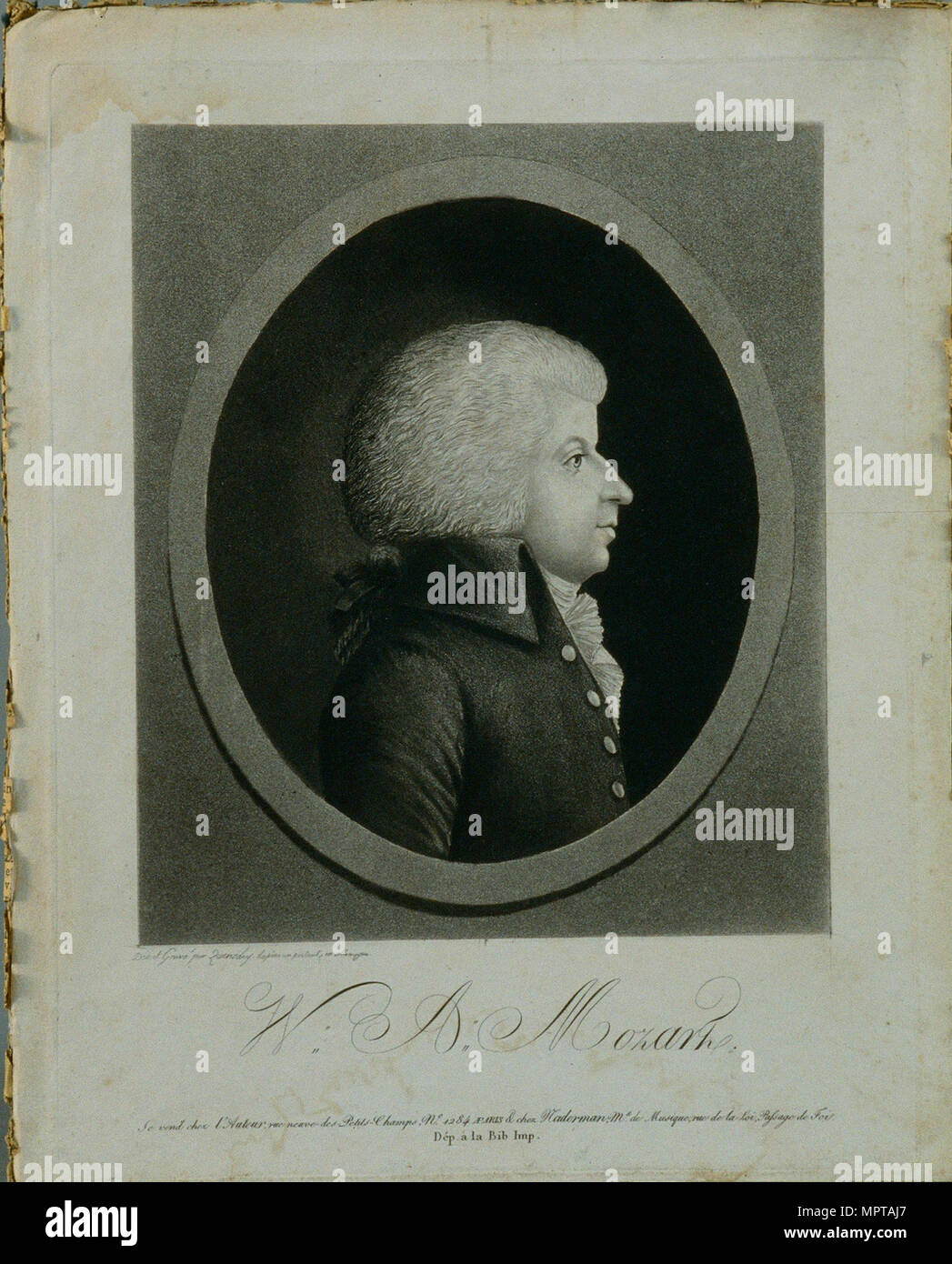 Portrait of the composer Wolfgang Amadeus Mozart (1756-1791 Stock Photo ...