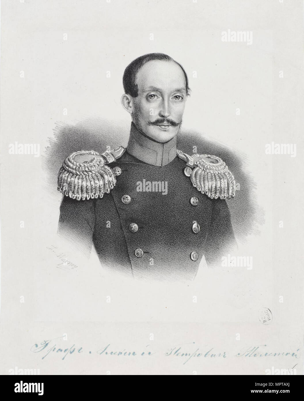 Portrait of Count Alexander Petrovich Tolstoy (1801-1873 Stock Photo ...