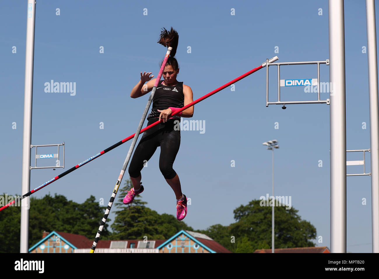 Loughborough, England, 20th, May, 2018. Elizabeth Edden competing in ...