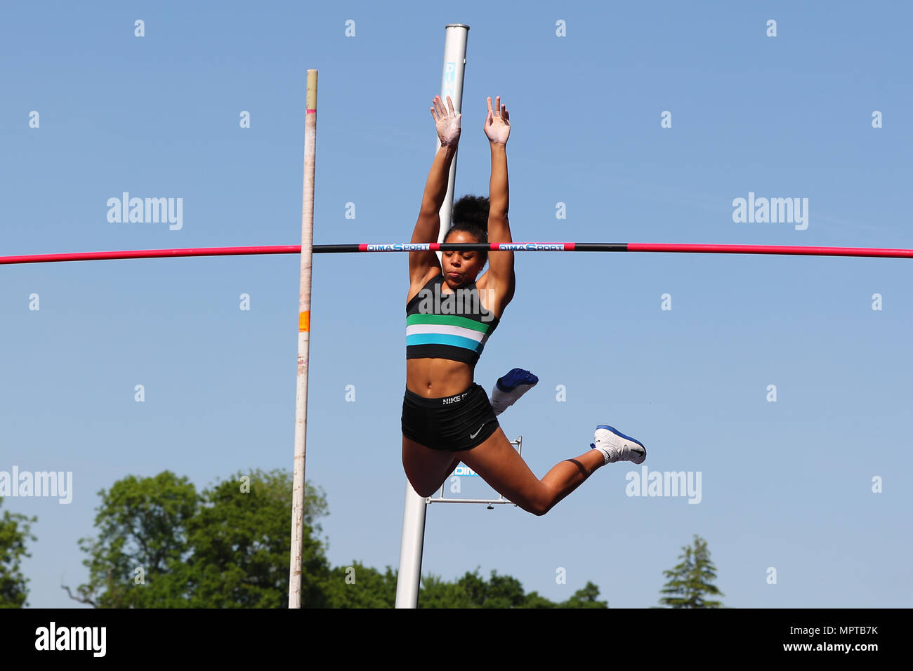 Loughborough, England, 20th, May, 2018. Jade Spencer-Smith competing in ...