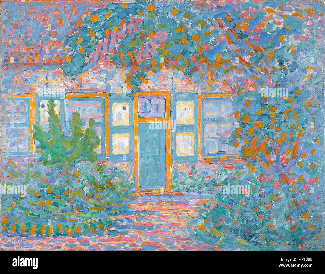 Cottage at sun light Stock Photo - Alamy