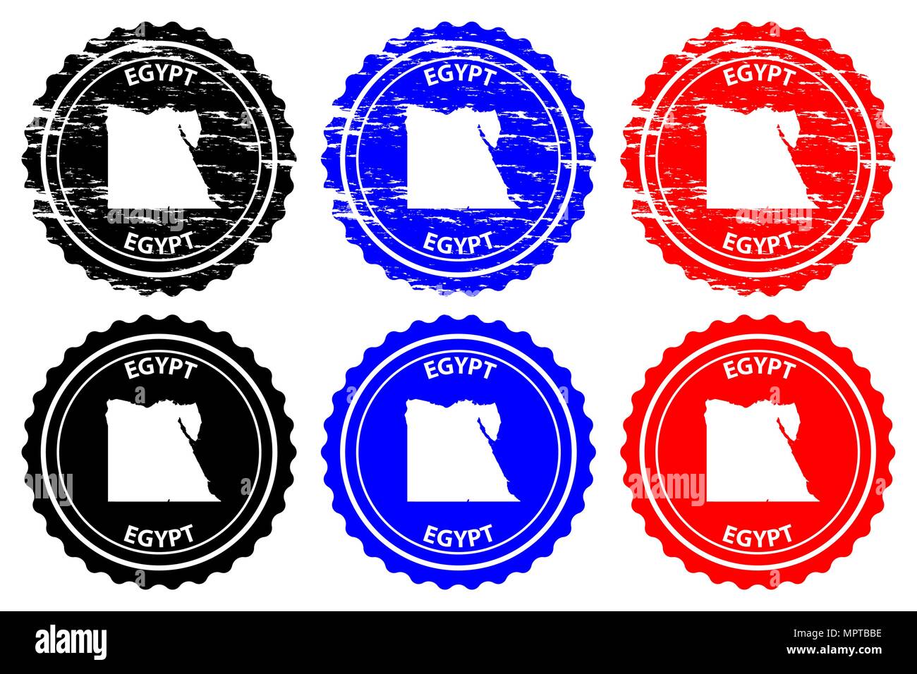 Egypt - rubber stamp - vector, Arab Republic of Egypt map pattern ...