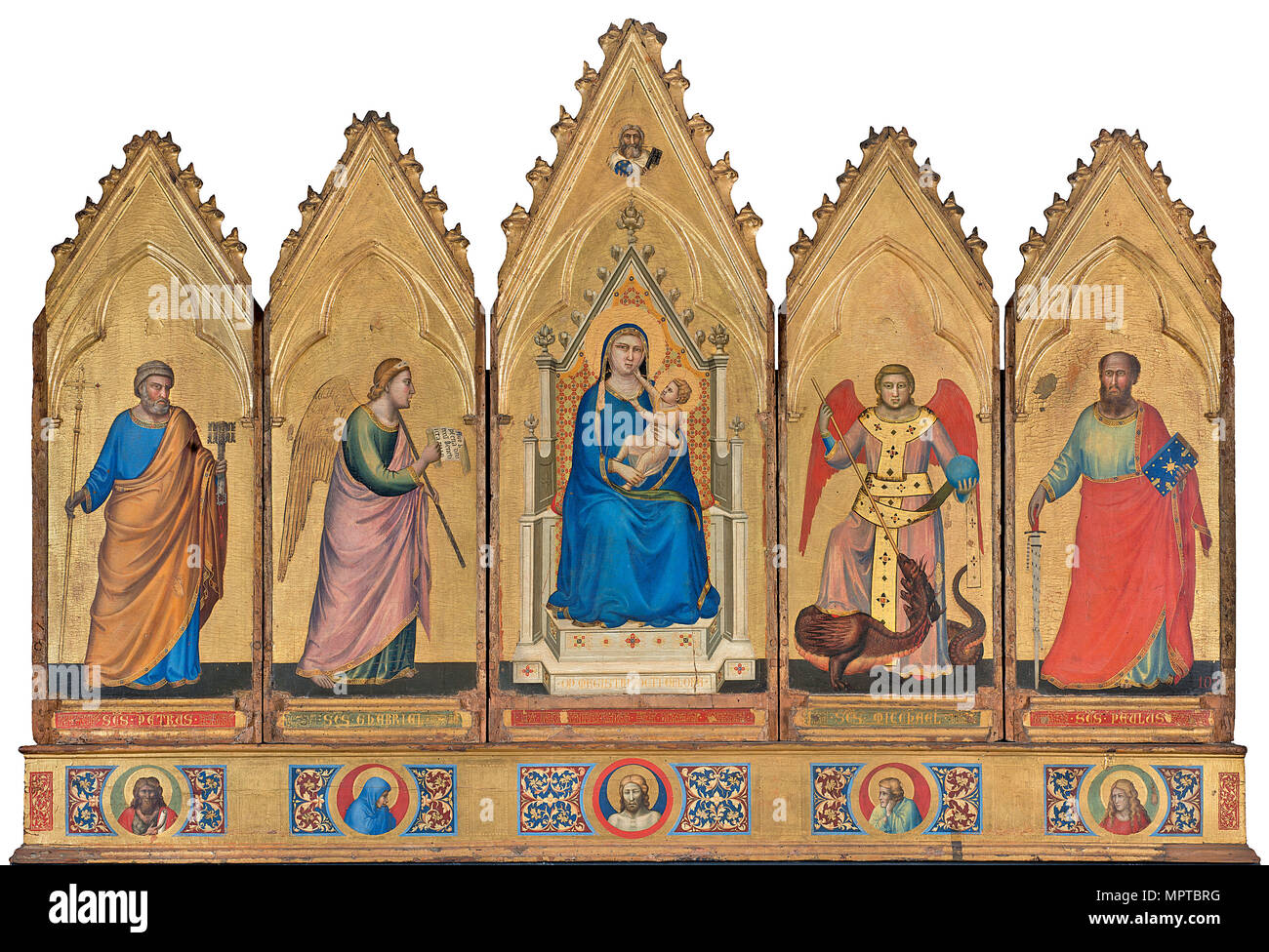 Polyptych with madonna and child enthroned hi-res stock photography and ...