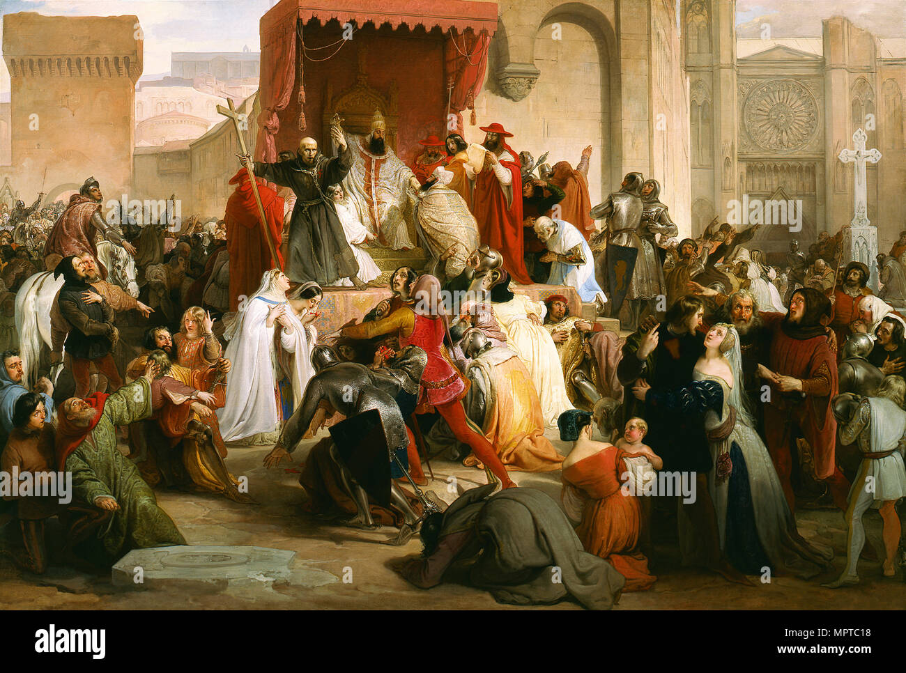 Pope Urban II Preaching the First Crusade in the Square of Clermont ...
