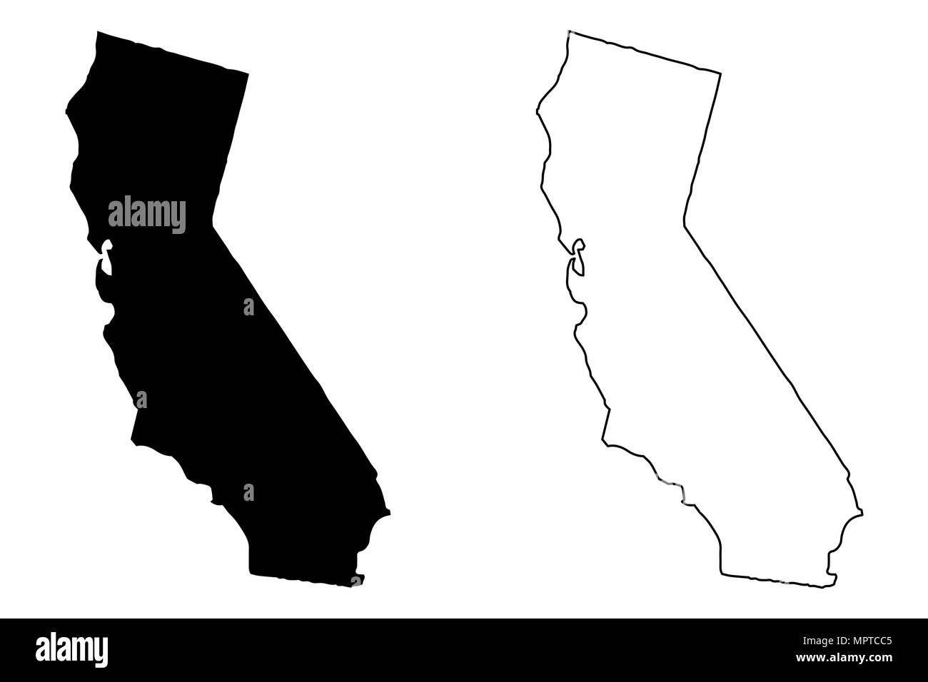 California map vector illustration, scribble sketch California map ...