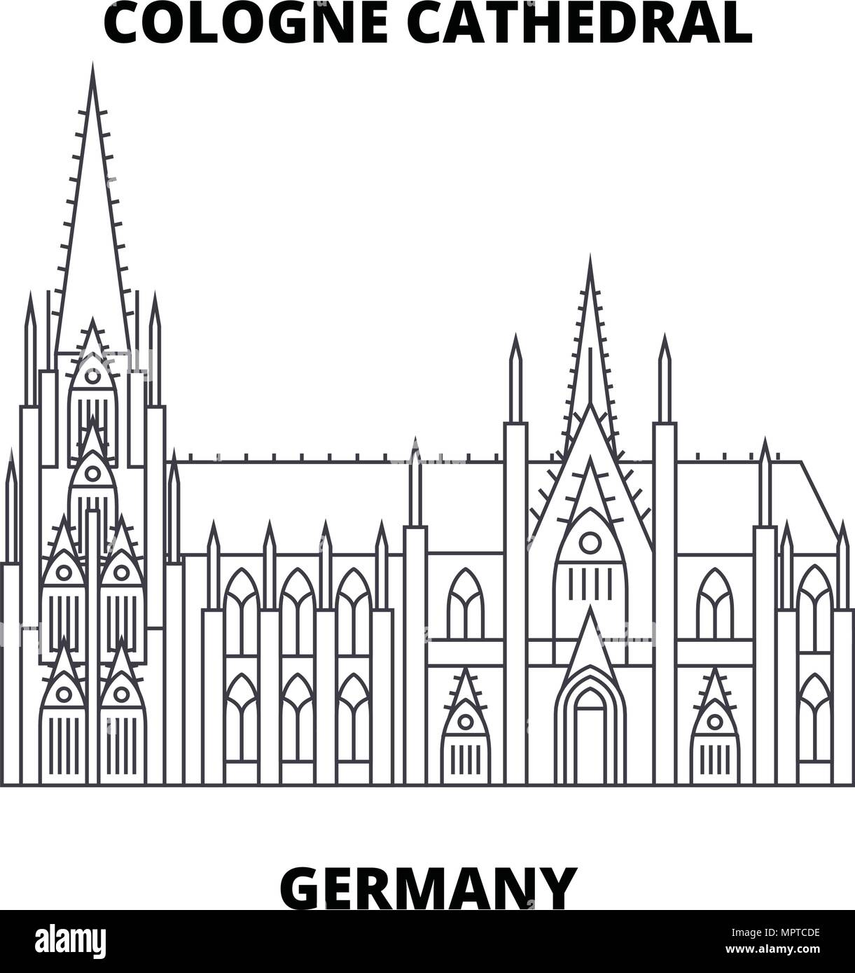 Historic Illustration Of Cologne Cathedral Stock Photos & Historic ...