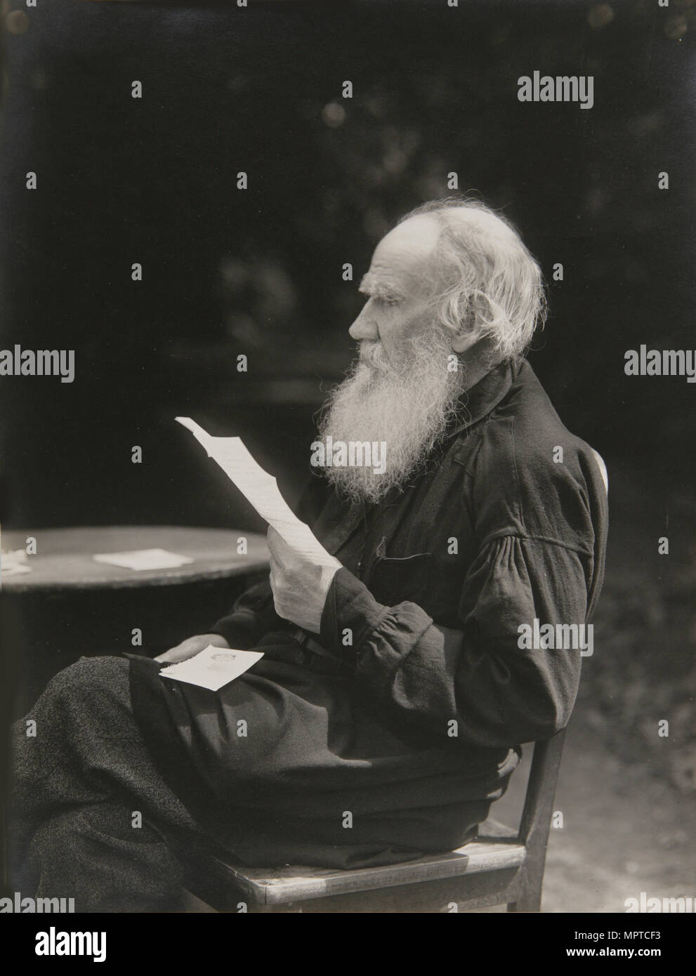 Portrait of the author Count Lev Nikolayevich Tolstoy (1828-1910 Stock ...