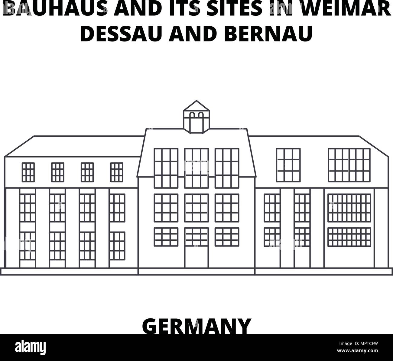 Bauhaus school dessau Stock Vector Images - Alamy