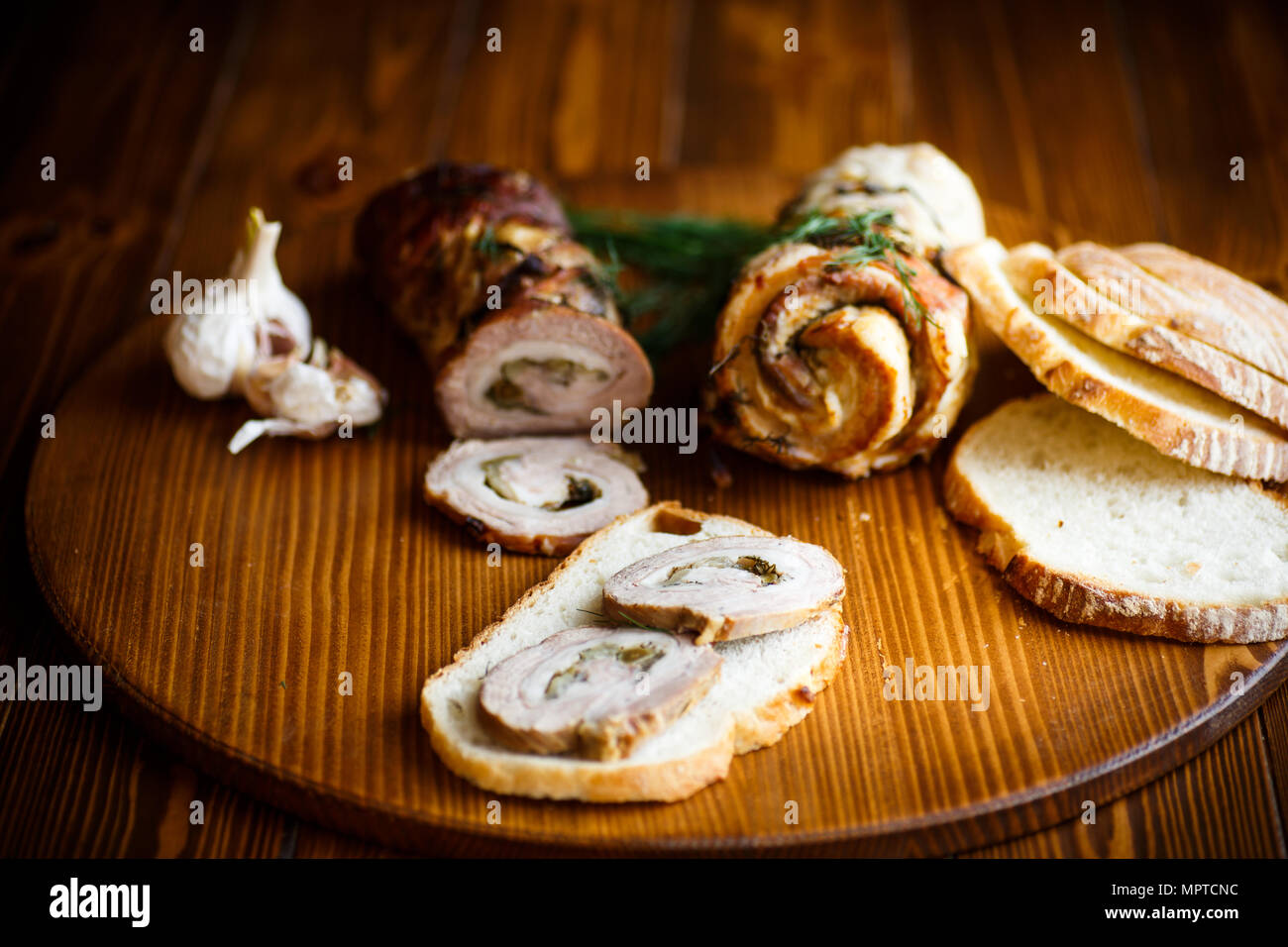 Roll meat various spices hi-res stock photography and images - Alamy
