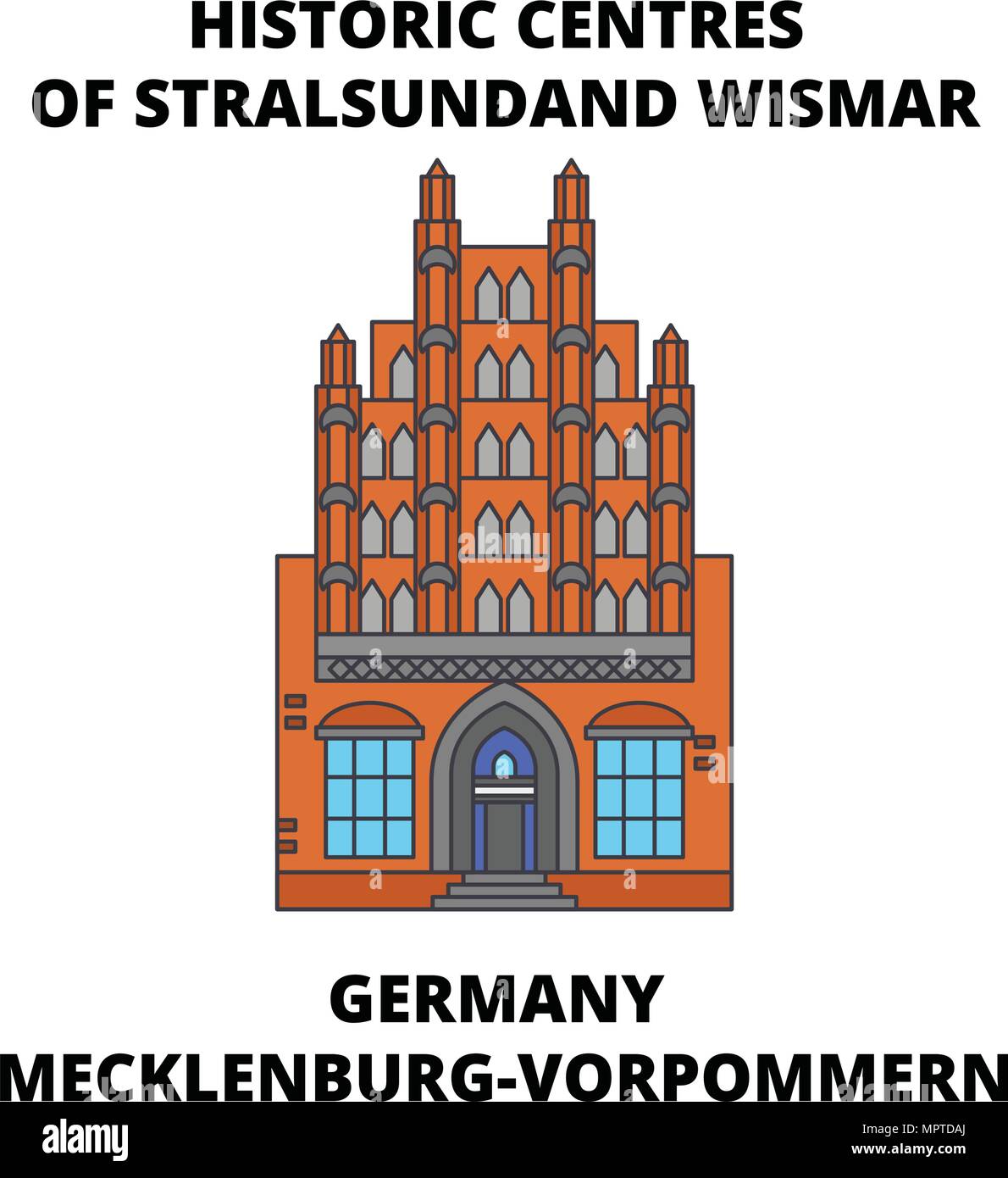 Stralsund facade Stock Vector Images - Alamy